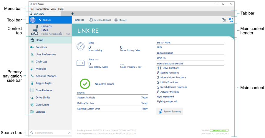 Screen layout overview